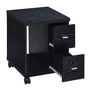 Coaster Home Furnishings Russell 2-Drawer CPU Stand Black Oak