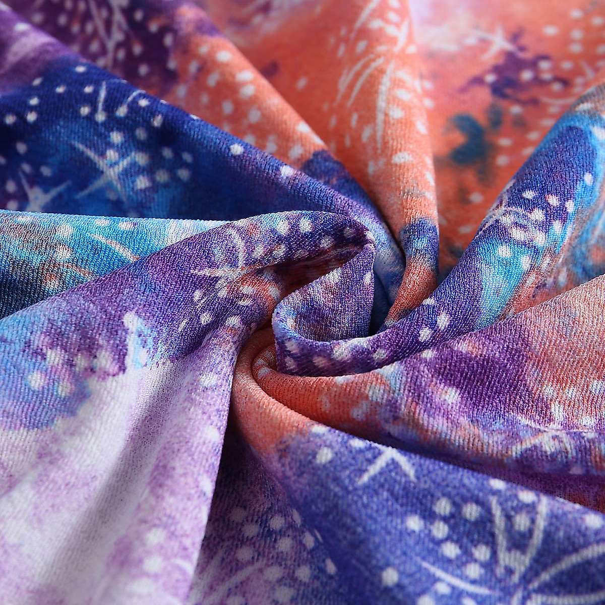 YATHON Women's Vintage Floral Flared A-Line Swing Casual Party Dresses with Pockets (M, YT018-Purple ZR)