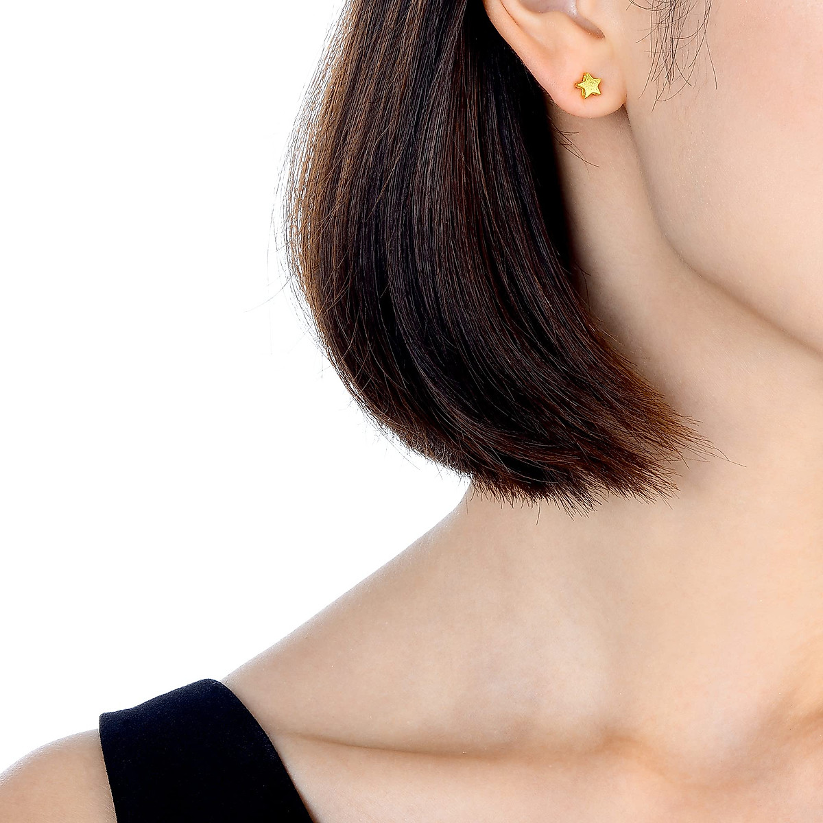 CHOW SANG SANG 999.9 24K Gold Price-by-Weight Gold Star Stud Earrings for Women 69449E (Approx. 0.028 tael (1.04 g))