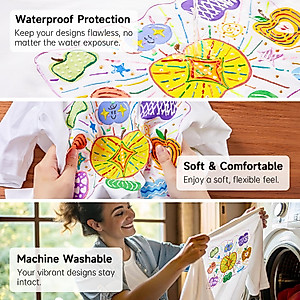 Shuttle Art Fabric Paint Set, 45 Colors 3D Permanent Paint with Brushes Palette Fabric Pen Fabric Sheet Stencils, Glow in The Dark, Glitter,Metallic Colors for Textile Fabric T-Shirt Jeans Glass