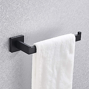 Bathroom Hardware Black Robe Hook Towel Rail Bar Rack Shelf Hanger Tissue Toilet Roll Paper Holder Wall Bathroom Accessories,1 Towel Rail