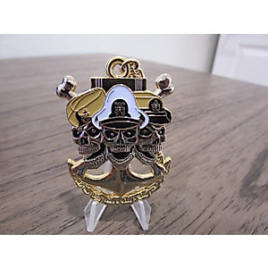 United States Navy Ask The Chief 3 Skulls Chief Petty Officer Challenge Coin