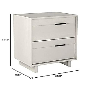South Shore Fynn 2-Drawer Nightstand, Winter Oak, 16.5D x 22.25W x 22.25H in