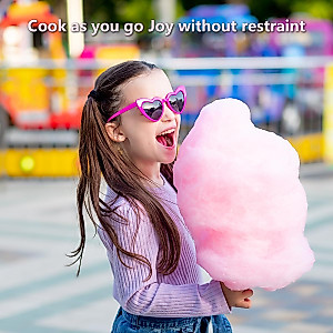 1000W Electric Cotton Candy Machine,Commercial cotton candy machine with Stainless Steel Bowl and Sugar Scoop,Cotton-candy Machine,for Birthdays, School function, or Social Events, Pink