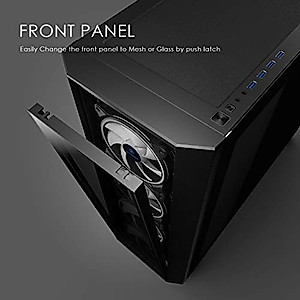anidees AI Crystal XL PRO RGB Full Tower Tempered Glass XL-ATX/E-ATX/ATX Gaming Case Support 480/360 Radiator, Optical Drive, Includes RGB 120x5 PWM Fans/LED Stripsx2 - AI-XL-PRO-RGB (PC Case ONLY)