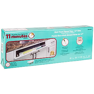 Hardware Resources 14-13/16" Plastic Tipout 2 Shallow Tray Set, White