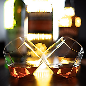 Thumbs Up UK Diamond Shapped Glasses Set of 2, One-Size, Clear