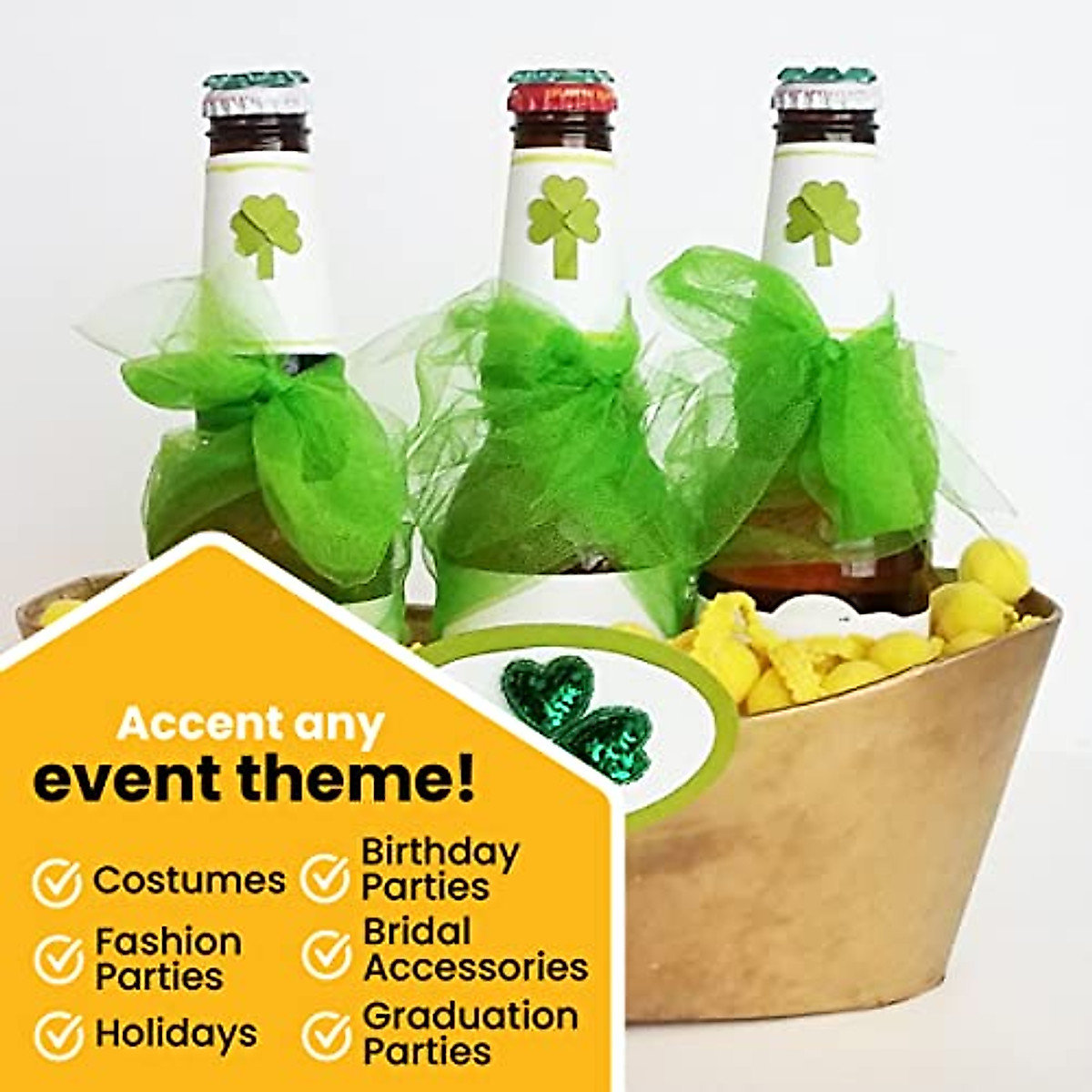 Expo International Decorative Matte Tulle Spool of 6 inch X 100 yards | Red