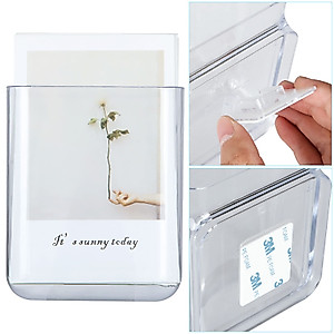 6Pack Plastic Wall Folders, Acrylic Single Pocket Wall Mount File Holder, Clear Hanging Wall File Organizer for Office Home, 4” x 4.7” x 2”