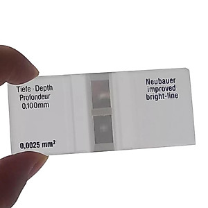 Microyn Improved Neubauer Hemocytometer, Cell Counting Chamber with Bright Line and Two Cover Glasses.