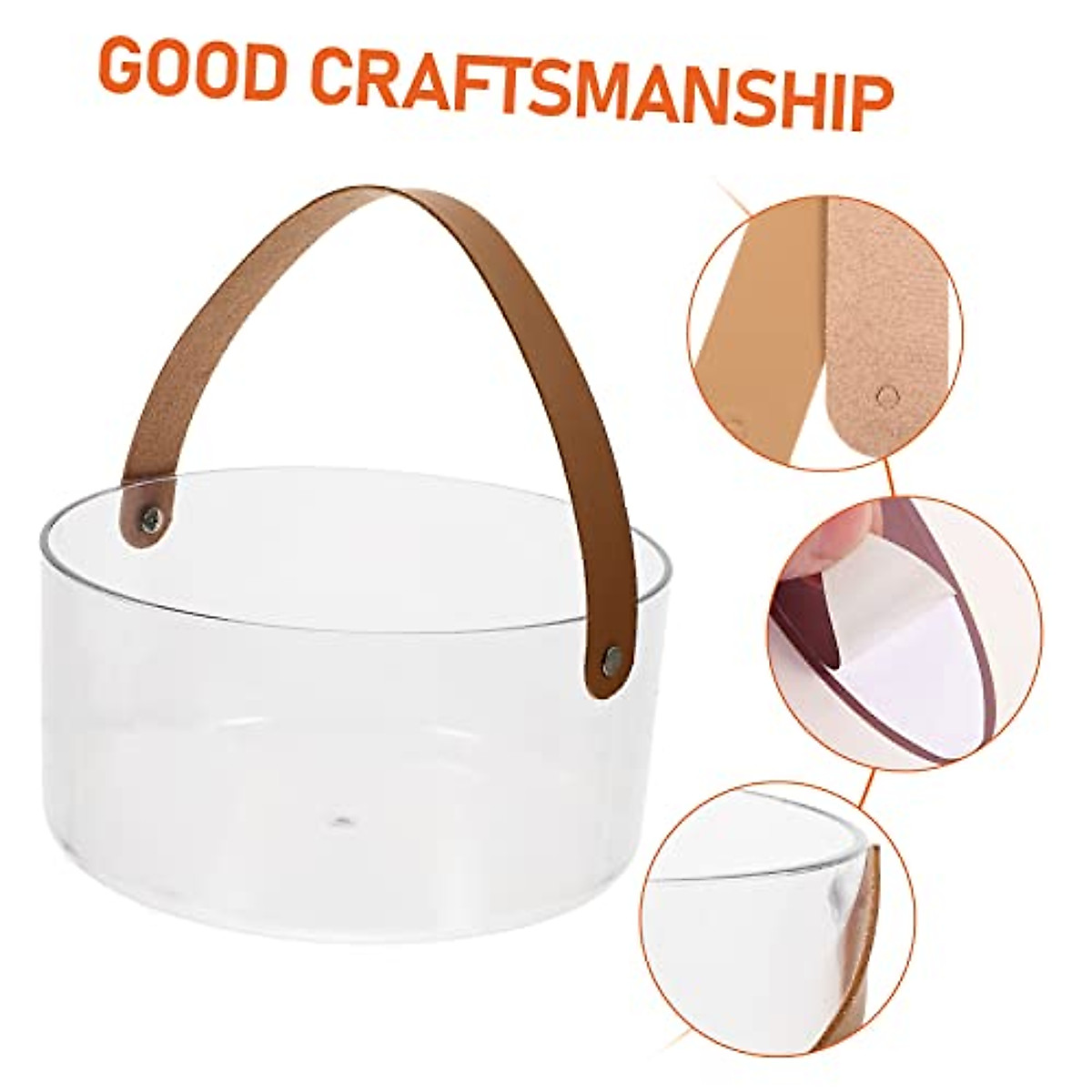 HANABASS Fruit Basket Snack Storage Basket Wicker Bread Basket Portable Storage Basket Footed Serving Bowl Footed Dessert Plates Fruit Bowl Wall Hanging Shopping Basket Plastic Cosmetic