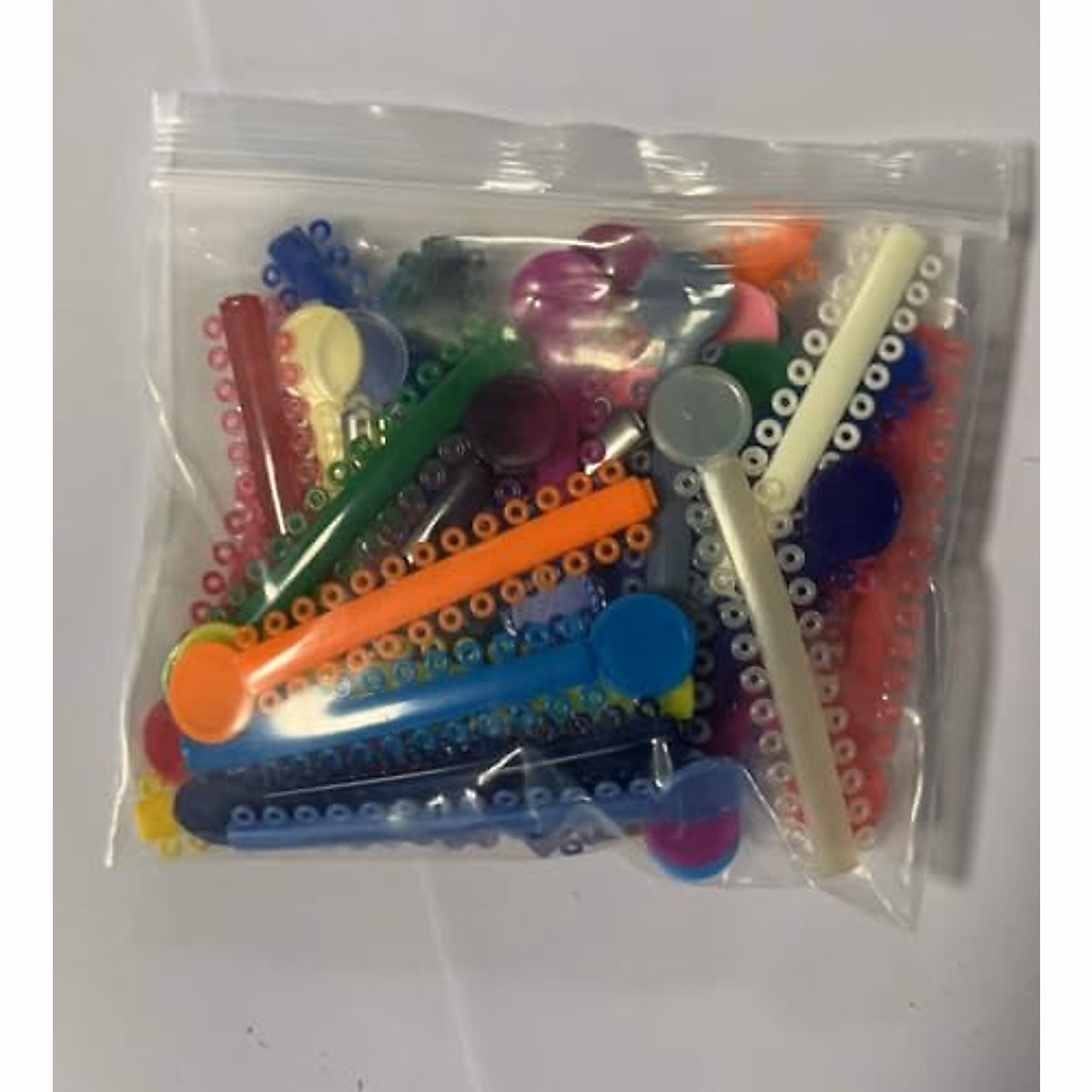 1040 Pcs Multicolored Braces Rubber Bands Orthodontic Ligature Ties O-Rings Elastic Bands for Braces (Color)