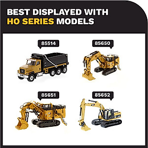 Diecast Masters 1:87 Caterpillar 320D L Hydraulic Excavator & Work Tools, HO Scale Series Cat Trucks & Construction Equipment |1:87 Scale Model Diecast Collectible Model 85652