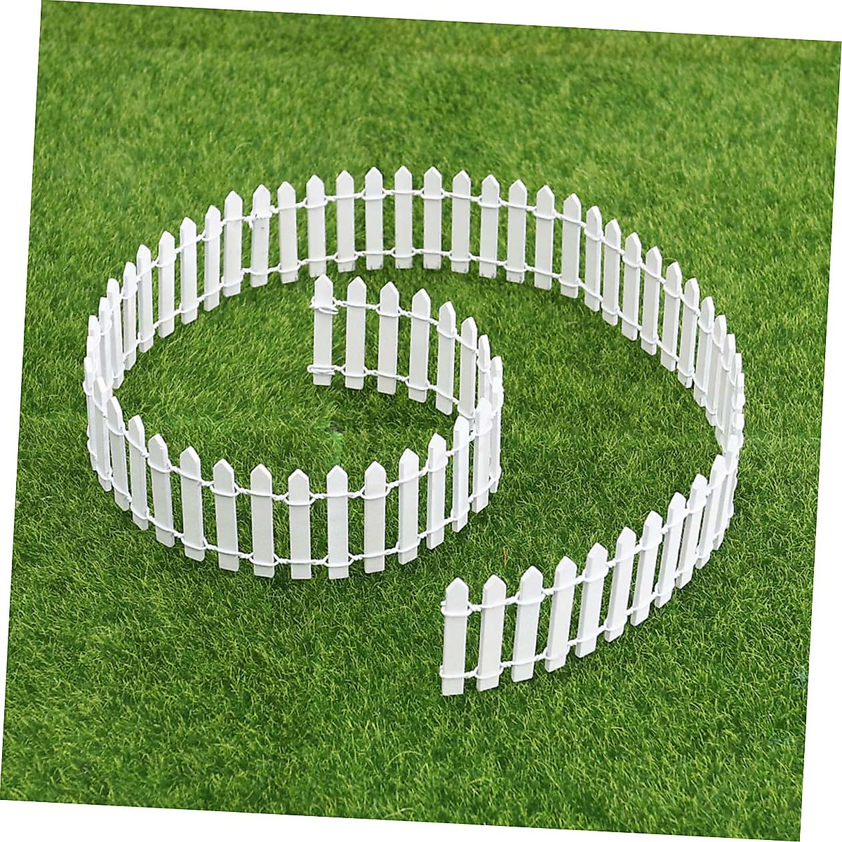 Happyyami 8 Pcs Fence Landscaping Props Mini Fence Fairy Garden Decor Terrarium Decor Glass Containers Landscape Fence Mini Wooden Fence Solid Wood Statue Toy Decorate Decorations White