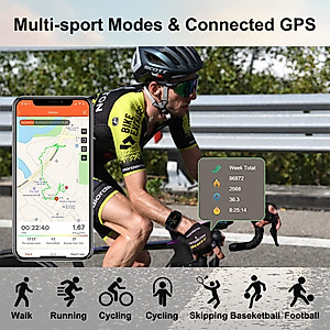 FirYawee Smart Watch for Android Phones and iOS Phones Compatible iPhone Samsung, Waterproof Pedometer Smartwatch with Sleep Monitor, Heart Rate Monitor, Step Counter for Women and Men