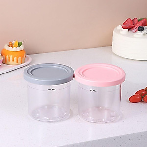 Ice Cream Pints Cup,Creami Pint Containers with Lids for Ninja Cream Pints,Creami Pints Kitchen Accessories,for NC301 NC300 NC299AMZ Series Ice Cream Maker,Dishwasher Safe