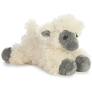 Aurora® Adorable Mini Flopsie™ Black Face Sheep Stuffed Animal - Playful Ease - Timeless Companions - White 8 Inches