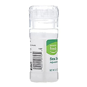 Amazon Fresh, Sea Salt Adjustable Grinder, 4.5 Oz