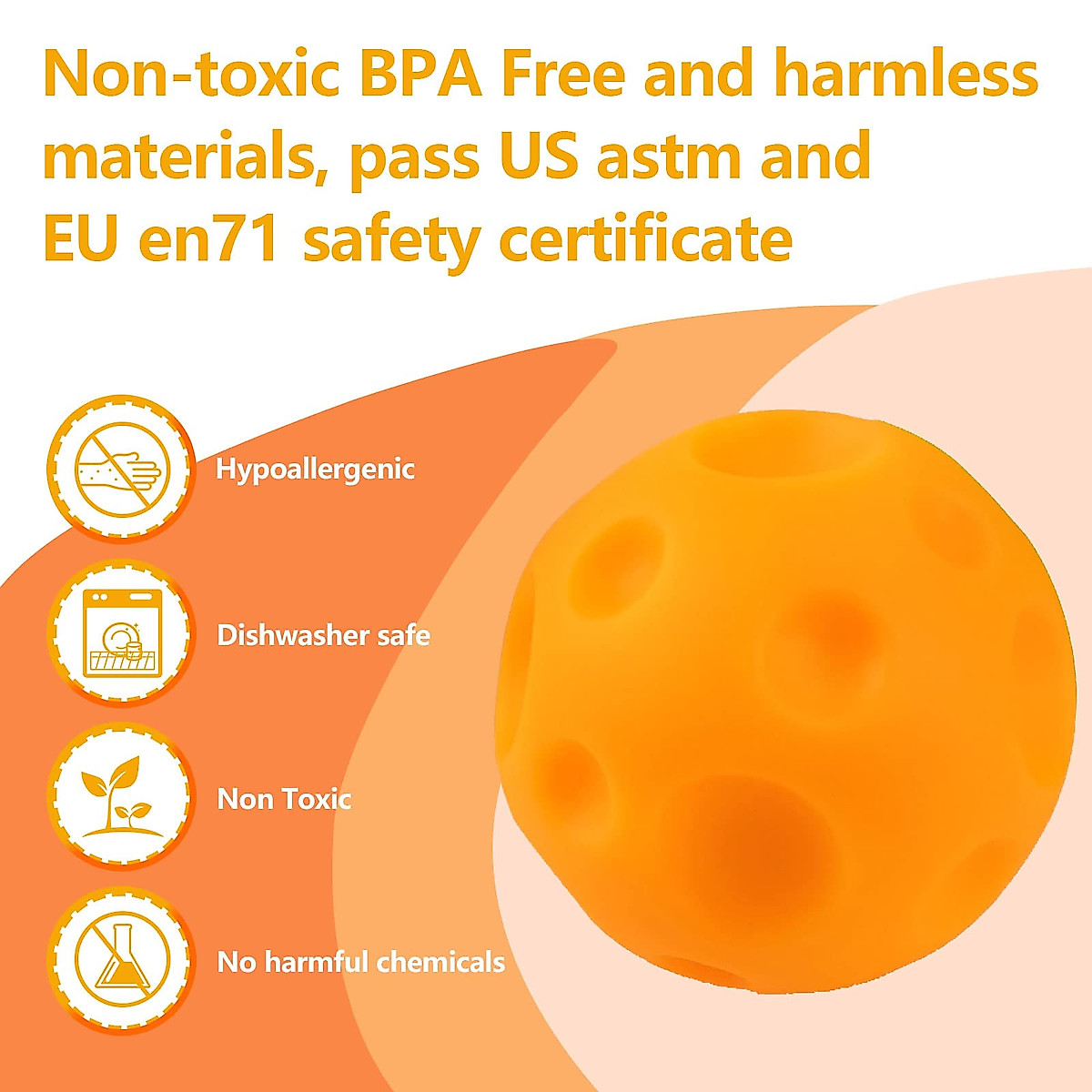 ROHSCE Sensory Balls for Kids 6pcs Textured Multi Ball Set for Toddlers Multicolor and Bright Handing Catching Balls BPA-Free Soft Stress Relief Toys