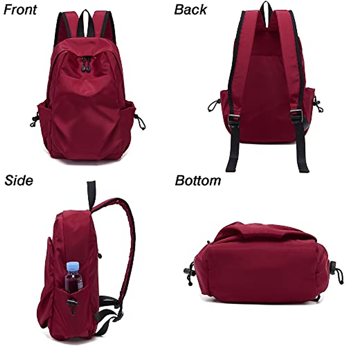 YZAOLL Small Backpack for Women Mini Backpack Daypack,Red