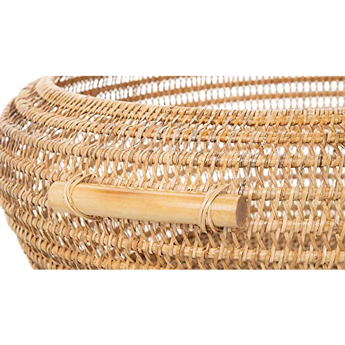 Kouboo Cambria Open Weave Basket, Honey-Brown