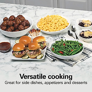 Hamilton Beach 4-Quart Slow Cooker with 3 Cooking Settings, Dishwasher-Safe Stoneware Crock & Glass Lid, Brushed Gray(33240)