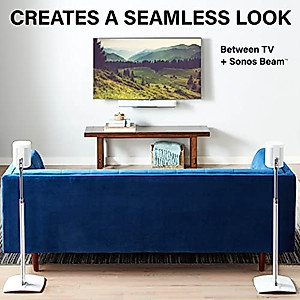 Sanus Soundbar Mount for Sonos Beam - Height Adjustable Up to 12" & Designed to Work with Any TV - Custom Fit to The Beam for Optimal Audio Performance