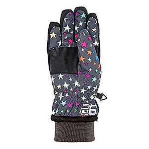 Arctix Kids Whiteout Insulated Ski Gloves, North Star Print Steel, Large