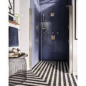 Moen Voss Brushed Nickel 6-Inch Single-Function Rainshower Showerhead with Immersion Technology, S6365BN