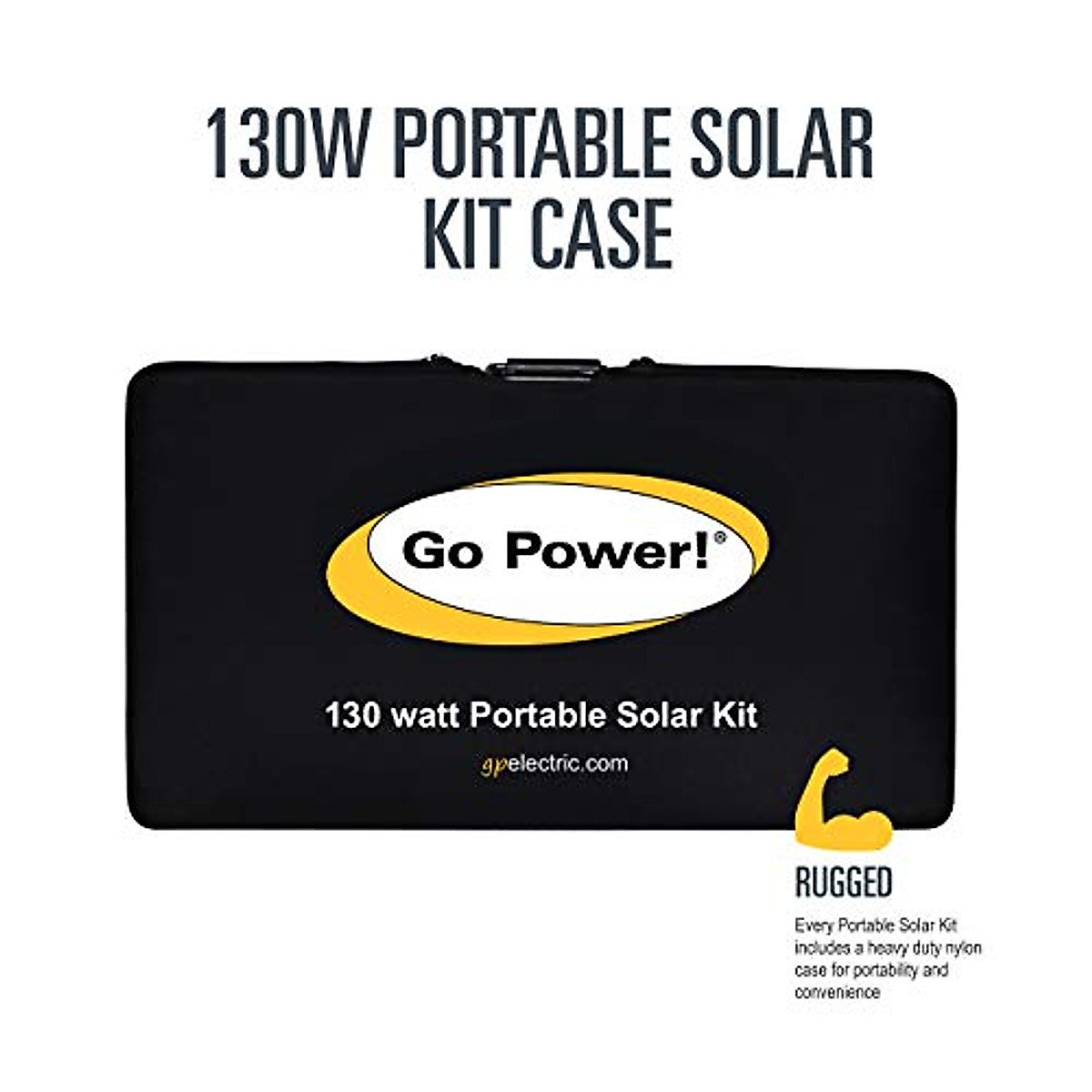Go Power! GP-PSK-130 130W Portable Folding Solar Kit with 10 Amp Solar Controller
