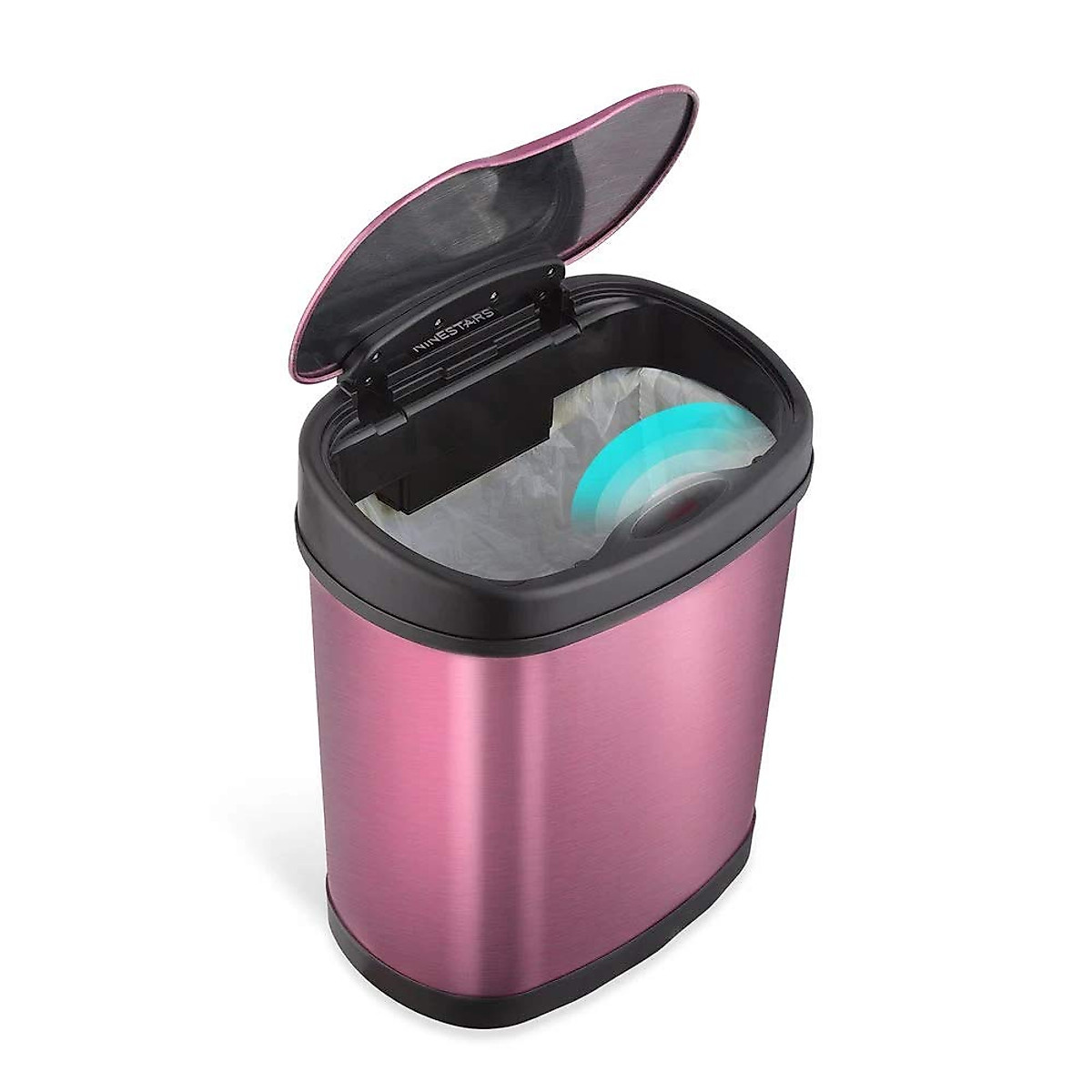 Ninestars DZT-12-13BUR Motion Sensor Trash Can, Small, Burgundy