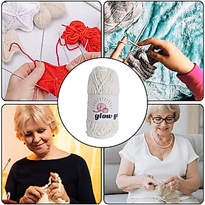 OSKOE Luminous Yarn, Soft Chunky Yarn, Glow in Dark Yarn Knitting Wool, Soft Chunky Yarn for Yarn Projects Making Plush Balls Handmade Bags Sweaters Shoes Hats Sweaters Blankets Scarves