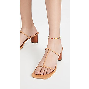 XIJIN Large Beaded Anklets Set Handmade Plus Size Colorful Beads Anklet for Women Foot Ankle Bracelet 9-11 inches