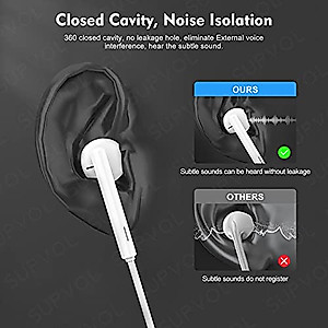 2 Pack Apple Earbuds for iPhone Headphones Wired Earphones with Lightning Connector(Built-in Microphone & Volume Control)[Apple MFi Certified] Noise Isolating for iPhone 14/13/12/11/XR/XS/X/8/7/Pro