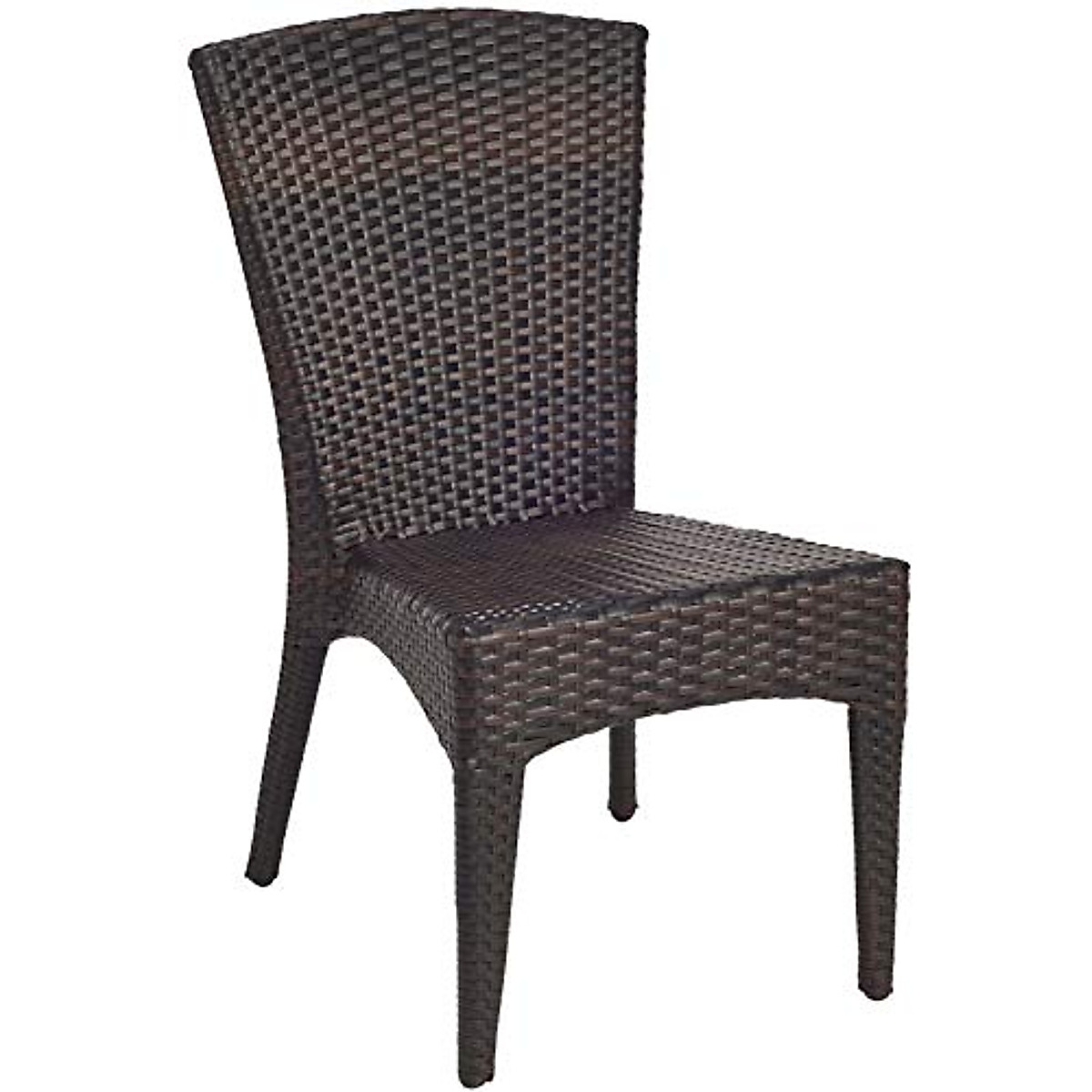 Safavieh Patio Collection New Port Wicker Stackable Outdoor Chairs, Brown, Set of 2