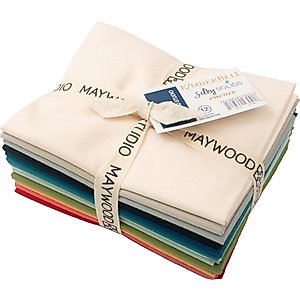 Maywood Studio KimberBell Silky Solids Fat Quarter Bundle 12pcs, Multi Yard