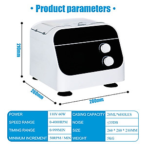Electric Centrifuge Machine Lab Centrifuge 6x20ml 4000rpm for Serum/Fat Separator PRF Extractor 110V US Plug