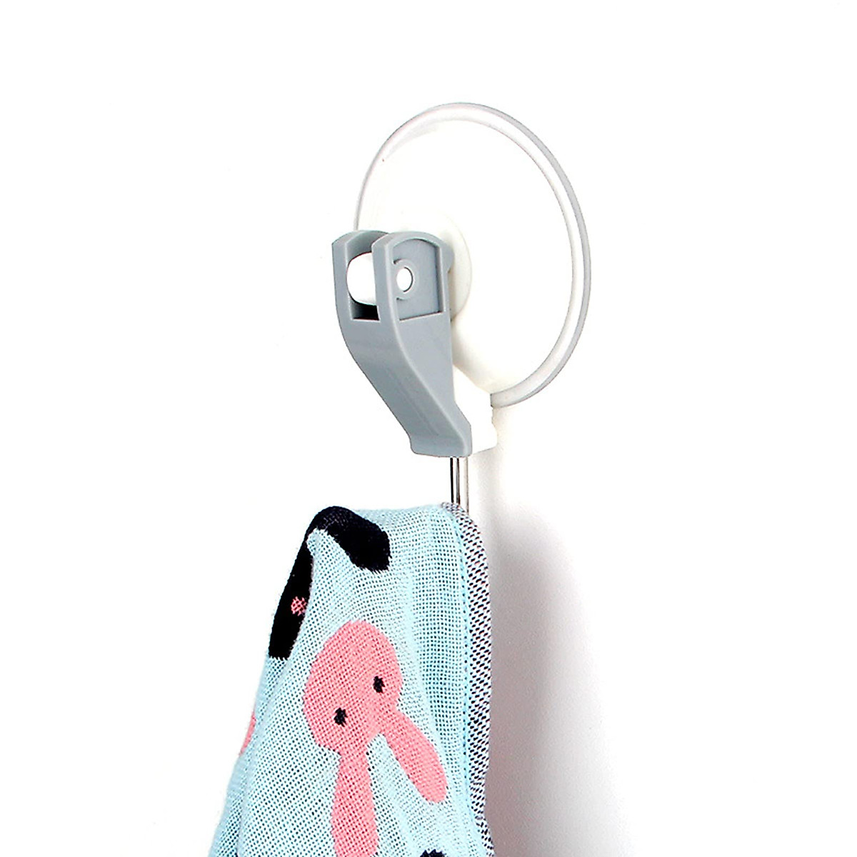 fublousRR5u Kitchen Hook Wide Application Reusable Suction Cup Hanger Easy Installation Wall-Mounted Reliable Lightweight White