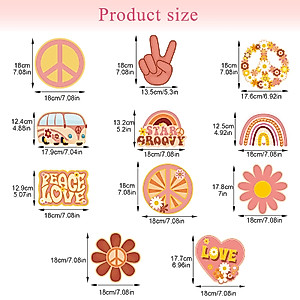 51 Pcs Two Groovy Party Hanging Swirl Decorations, Groovy Retro Hippie Boho Party Hanging Swirl Rainbow Daisy Flower Decorations for Girls Star Groovy Daisy Birthday Baby Shower Party Supplies