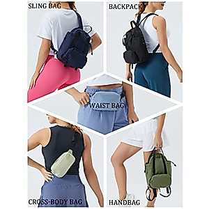 THE GYM PEOPLE Lightweight Mini Backpacks Womens Waterproof Travel Daypack Small Cute Crossbody Sling Bags