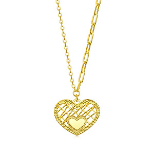 CHOW SANG SANG Dazzling Mirror Gold 999.9 24K Solid Gold Price-by-Weight Gold Double Heart Necklace for Women 93441N (Approx. 0.13tael (~4.86g), 18.5", (47 CM))