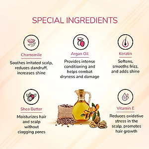 Profashion Keratin and Argan Oil Shampoo & Conditioner Bundle - Kertain Curly Hair Repair - Hair Oils for Natural Hair Growth - Deeply Moisturizing - For Dry, Damaged, and Frizzy Hair - 13.5 Oz each