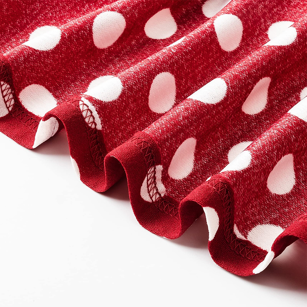 DRESHOW Polka Dot Basic Versatile Stretchy Flared Casual Mini Skater Skirt for Women Girls