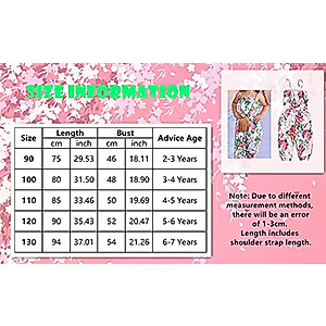 Noubeau Toddler Girls Kids Jumpsuit Girl One Piece Sleeveless Floral Playsuit Strap Romper Summer Outfits Clothes