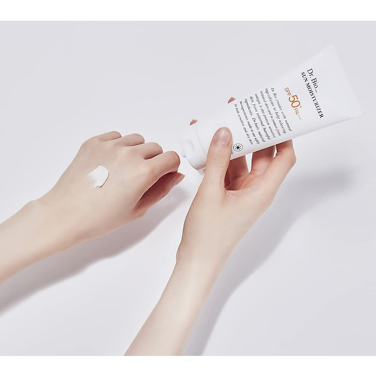 Dr. Bio Sun Moisturizer 100 g Body and Face Moisturizer Cream with SPF 50+ PA++++ Niacinamide & Vitamin E | Sun Block Korean Moisturizer for Sensitive Skin | Face Body Lotion with SPF Sun Skin Care