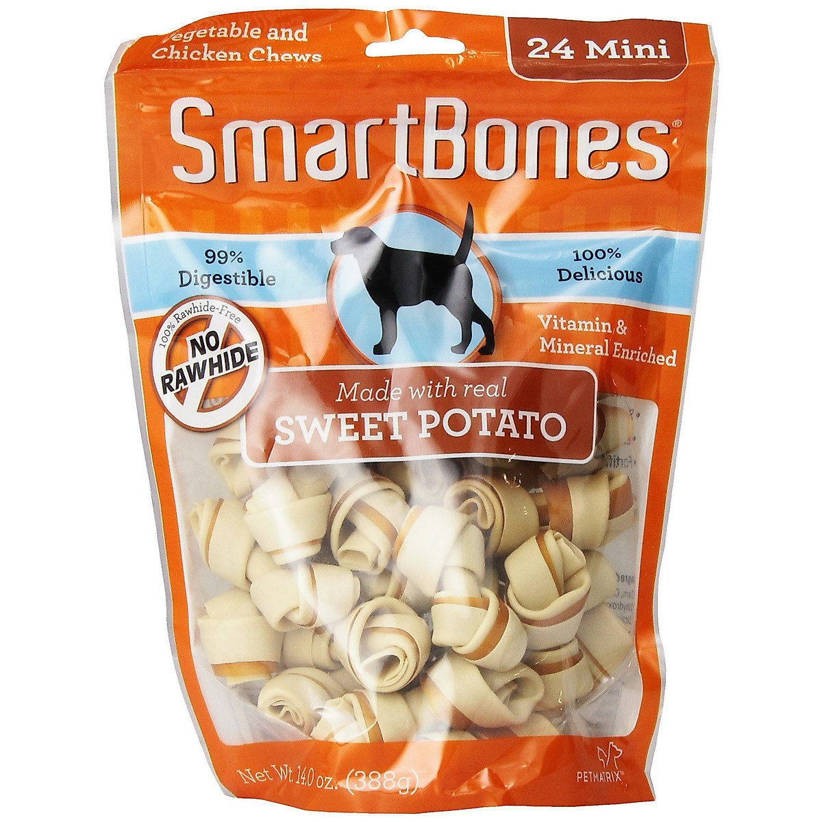SmartBones Sweet Potato Dog Chews, Mini, 24ct (2 pack)