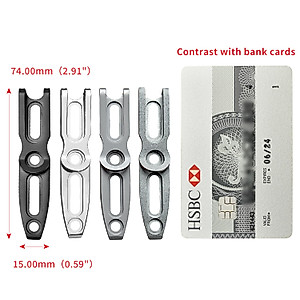 TONIFE Pocket Clip for Kydex Sheath Outdoor Knife Accessory with Multiple Hole Distances and Thickness Options (Black Titanium)