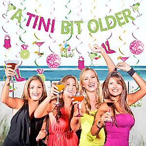 Martini Themed Party Decorations A Tini Bit Older Banner Martini Bar Hanging Swirls Tini Bar Themed Margarita Martini Cocktail Birthday Wedding Engagement Bachelorette Party Whirls Ceiling Swirls