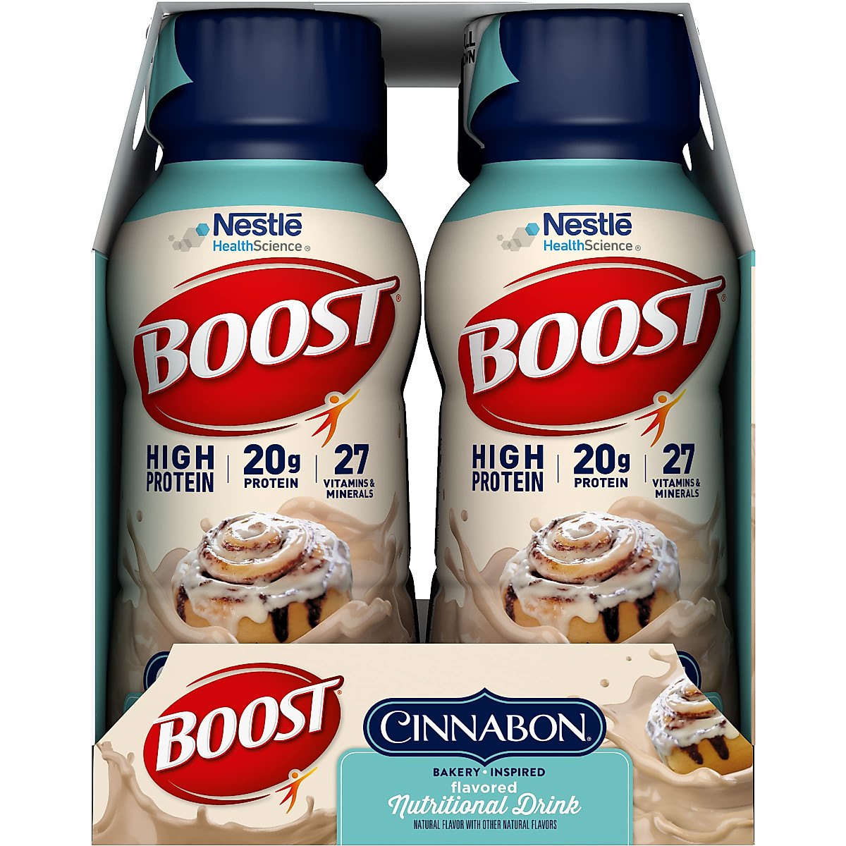 BOOST High Protein Nutritional Drink (Cinnabon, 6 count (Pack of 2))