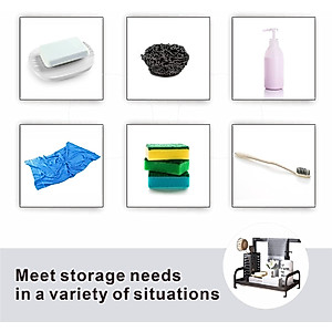 Gogola Sink Caddy, Sponge Holder Sink Tidy Kitchen Caddy Kitchen Organiser Brush Holder Cleaning Organiser Cloth Holder Kitchen Utensils Holder Countertop